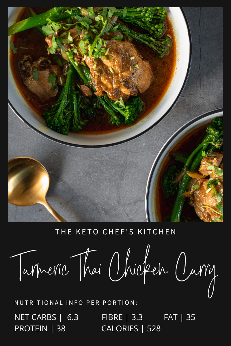 Turmeric Thai Chicken Curry - The Keto Chef's Kitchen